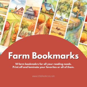 Farm Bookmarks - Printable - Little Red Acres Shop