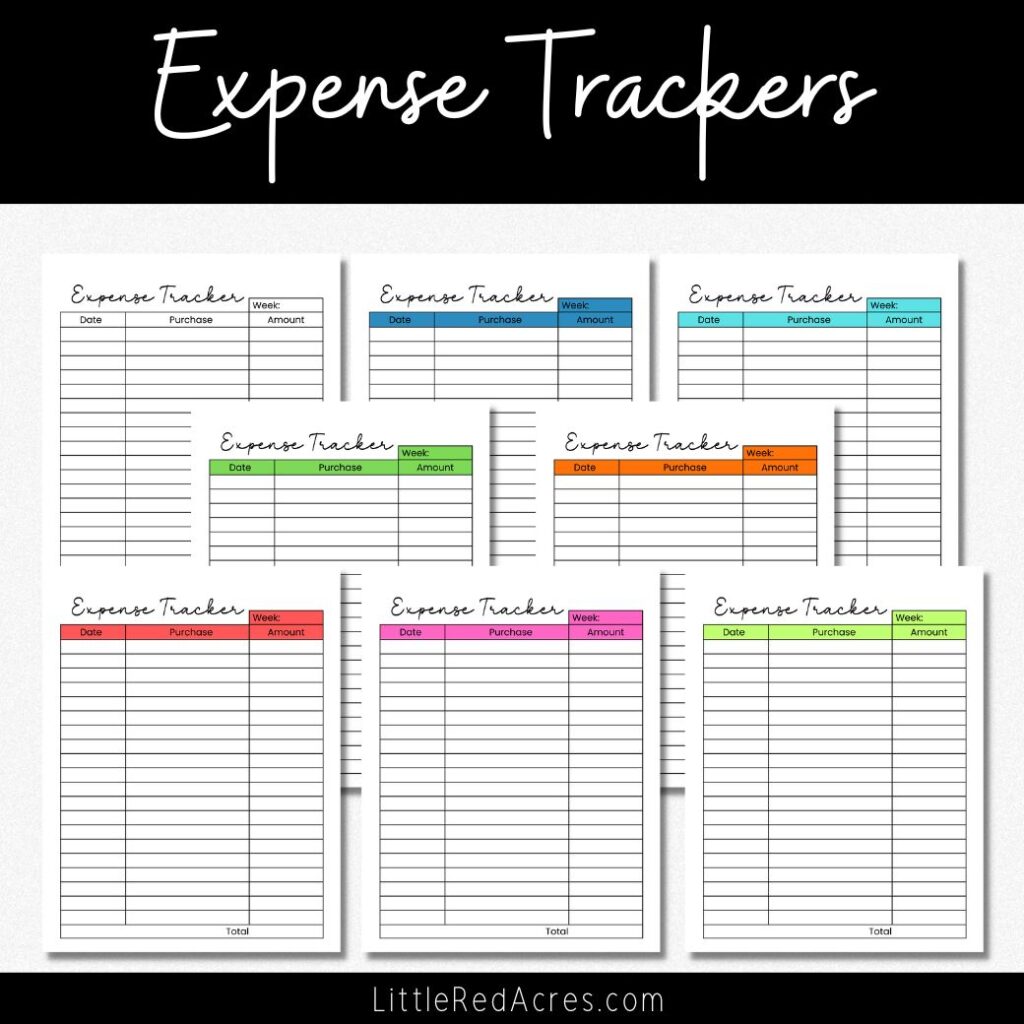 Expense Trackers - Little Red Acres Shop